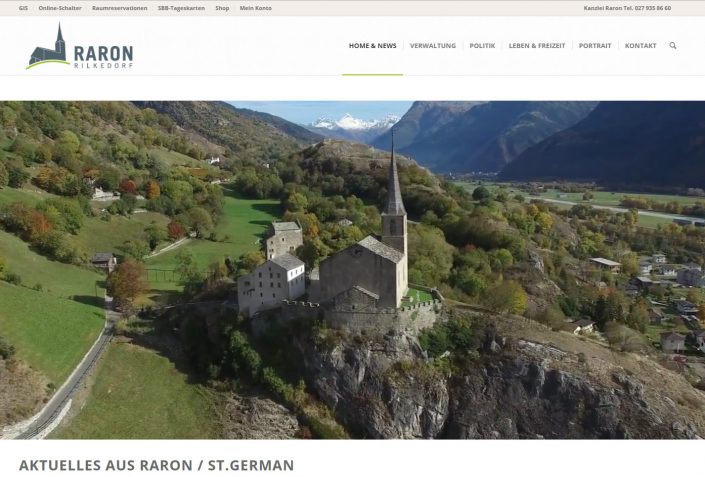Website Raron im neuen Kleid! – Gemeinde Raron